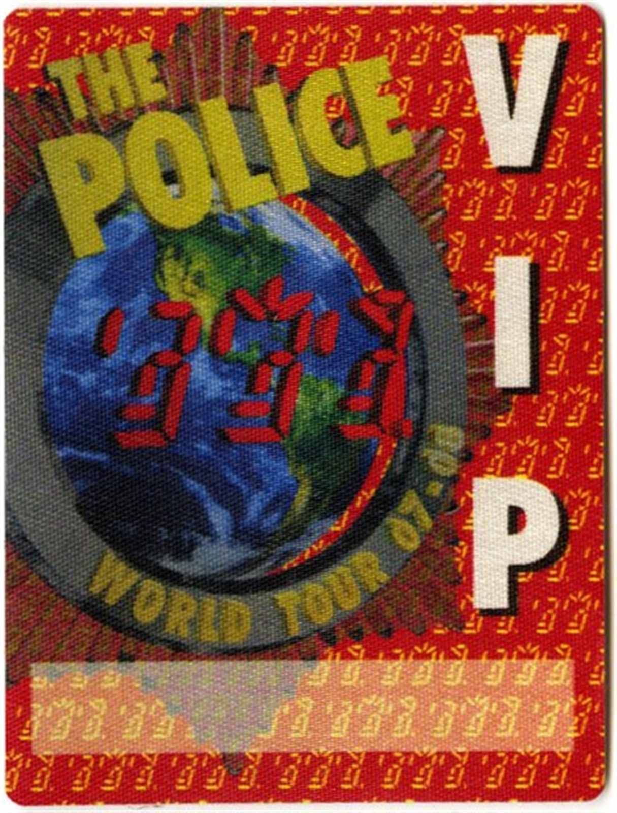 The Police 2007 Reunion Concert Tour Band VIP Backstage Pass | Autographia