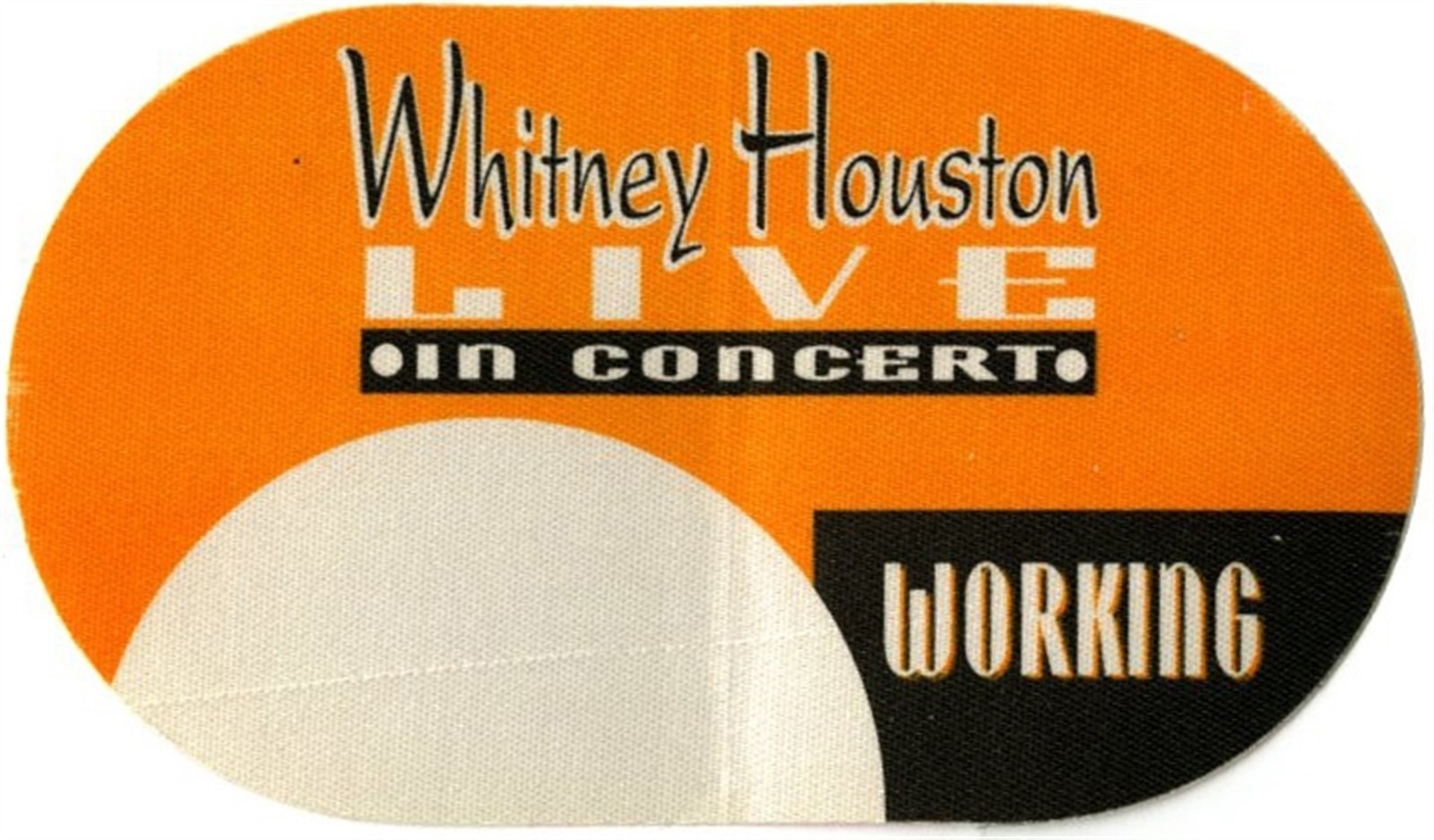 Whitney Houston 1993 The Bodyguard Concert Tour Working Backstage Pass ...