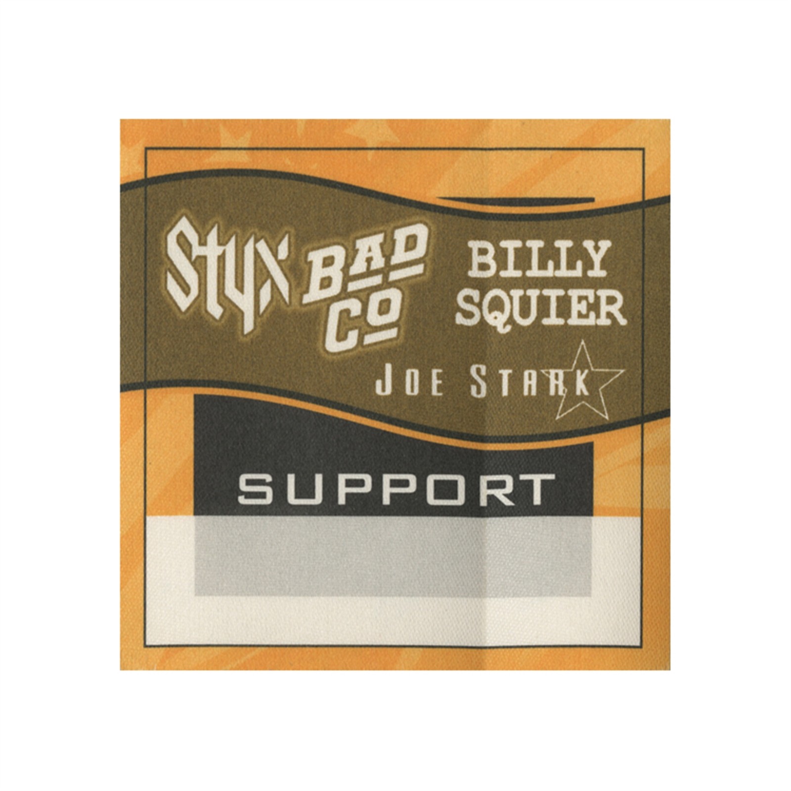 Styx 2001 w/ Bad Co. & Billy Squier Concert Tour Support Backstage Pass | Autographia