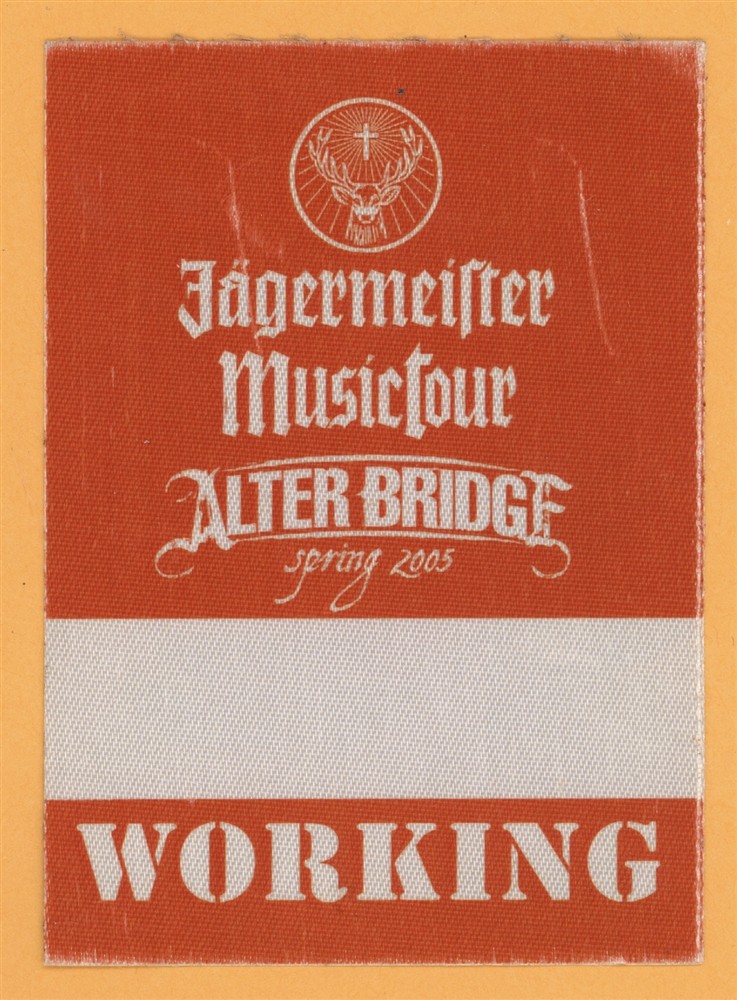 Alter Bridge 2005 One Day Remains Concert Tour WORKING Backstage Pass ...