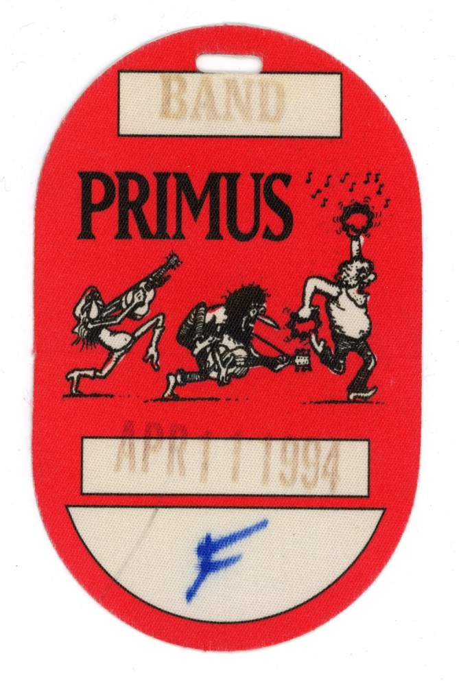 Primus BAND Backstage Pass - 1994 World Tour | Autographia