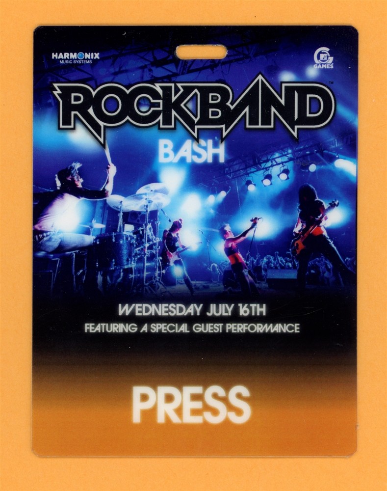 Rock Bash PRESS Backstage Laminated Pass - TRL VMA MTV | Autographia
