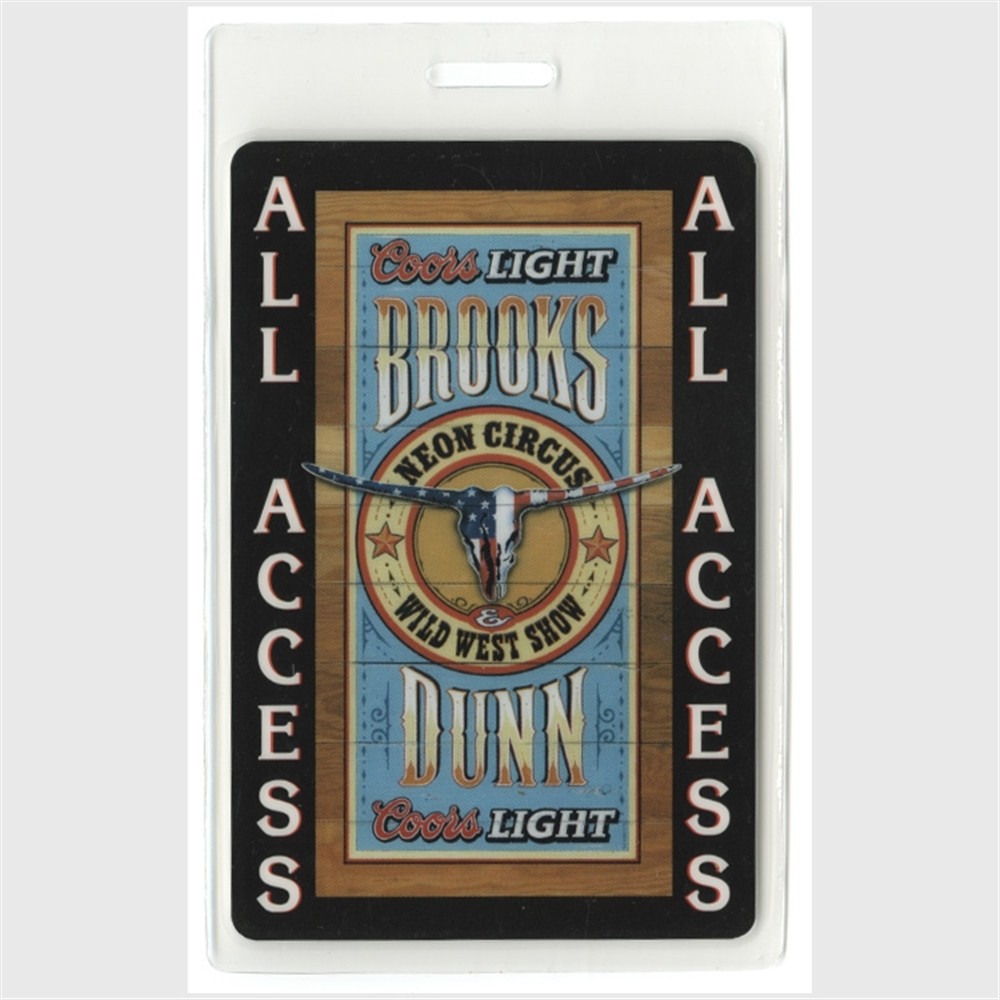 Brooks and Dunn 2001 Neon Circus Concert Tour All Access Laminate ...