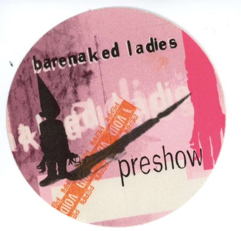 Barenaked Ladies 1999 Preshow VOIDED Tour Backstage Pass VERY RARE ...
