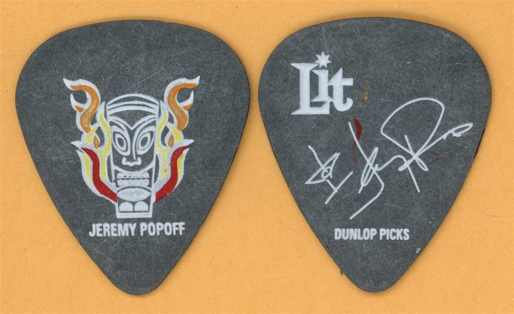 Lit Jeremy Popoff Vintage Guitar Pick - 2002 Tour | Autographia