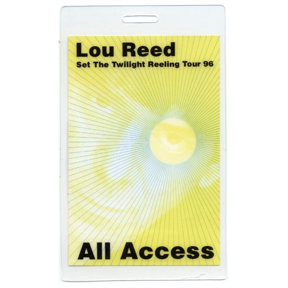 Lou Reed 1996 Set the Twilight Reeling Concert Tour Laminated Backstage Pass | Autographia