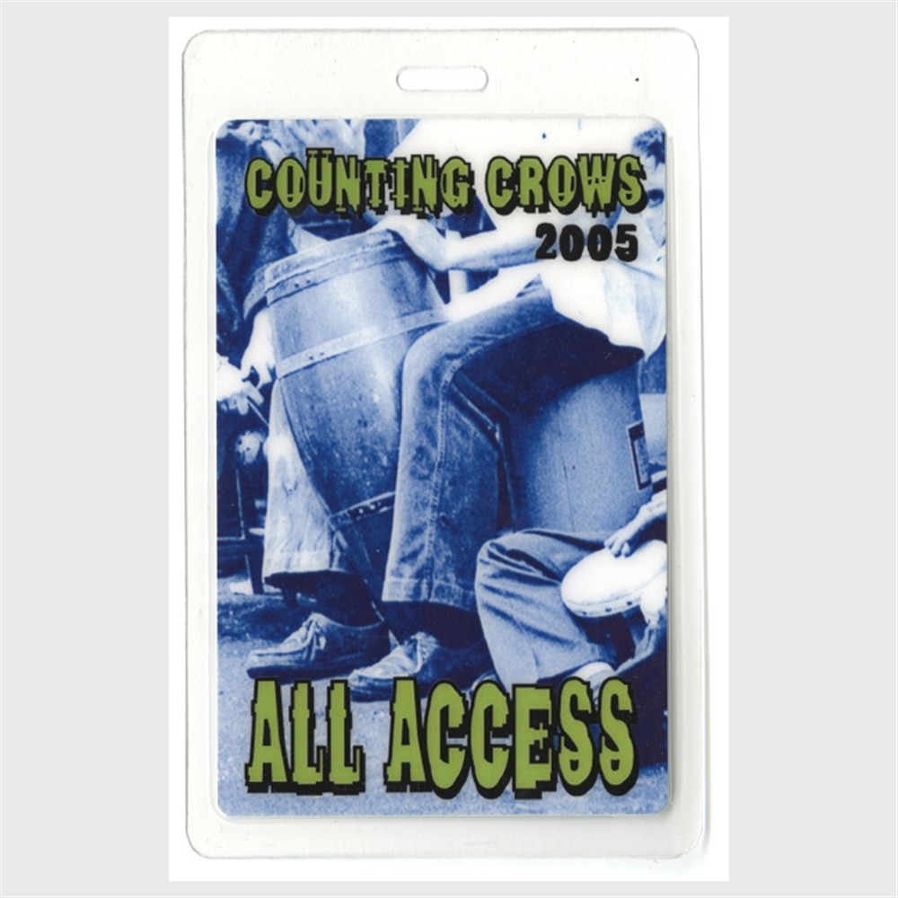 Counting Crows 2005 Concert Tour All Access Laminated Backstage Pass ...