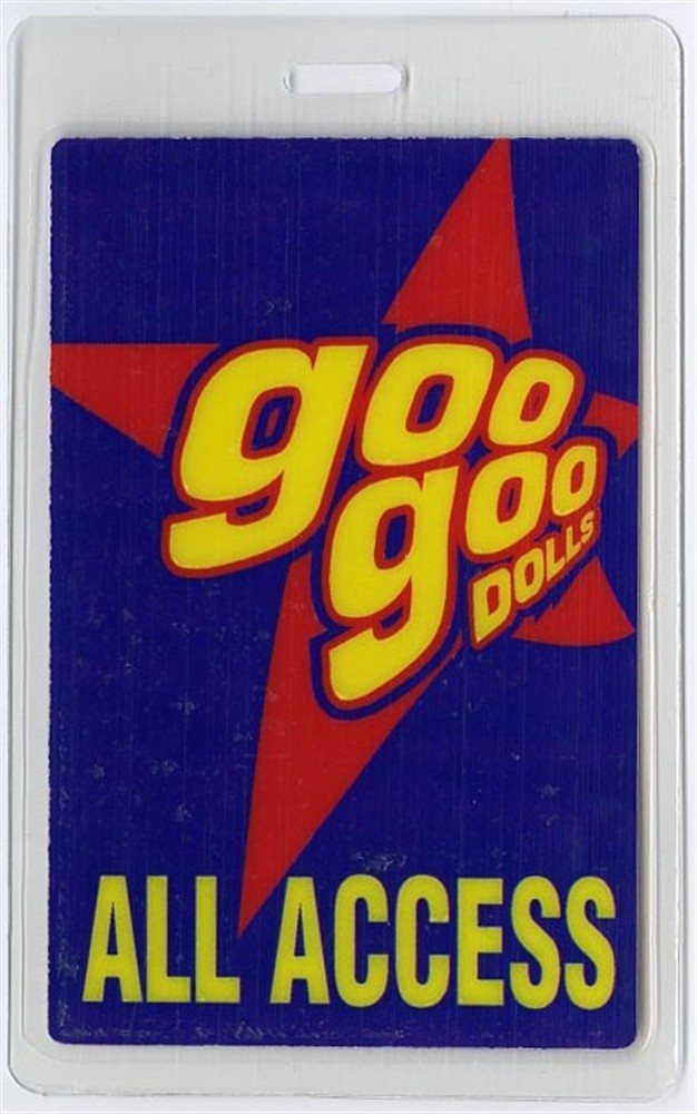 Goo Goo Dolls 2000's Concert Tour All Access Laminated Backstage Pass | Autographia