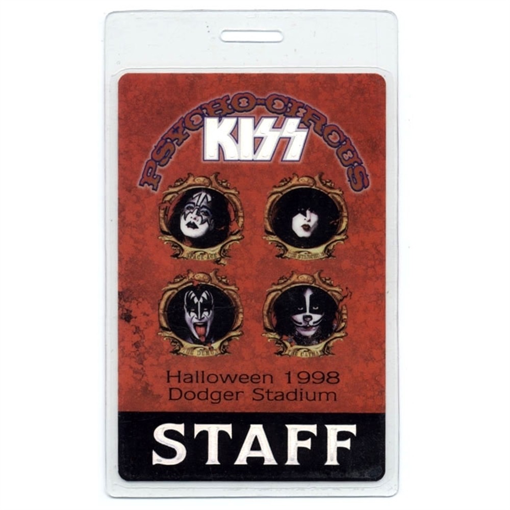 KISS Laminated Backstage Pass w/ Smashing Pumpkins - 1998 Psycho Circus ...
