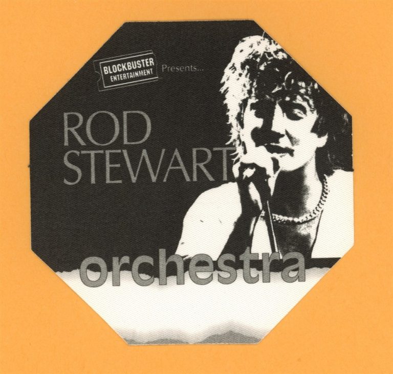 Rod Stewart ORCHESTRA Satin Backstage Pass - 1993 A Night to Remember ...