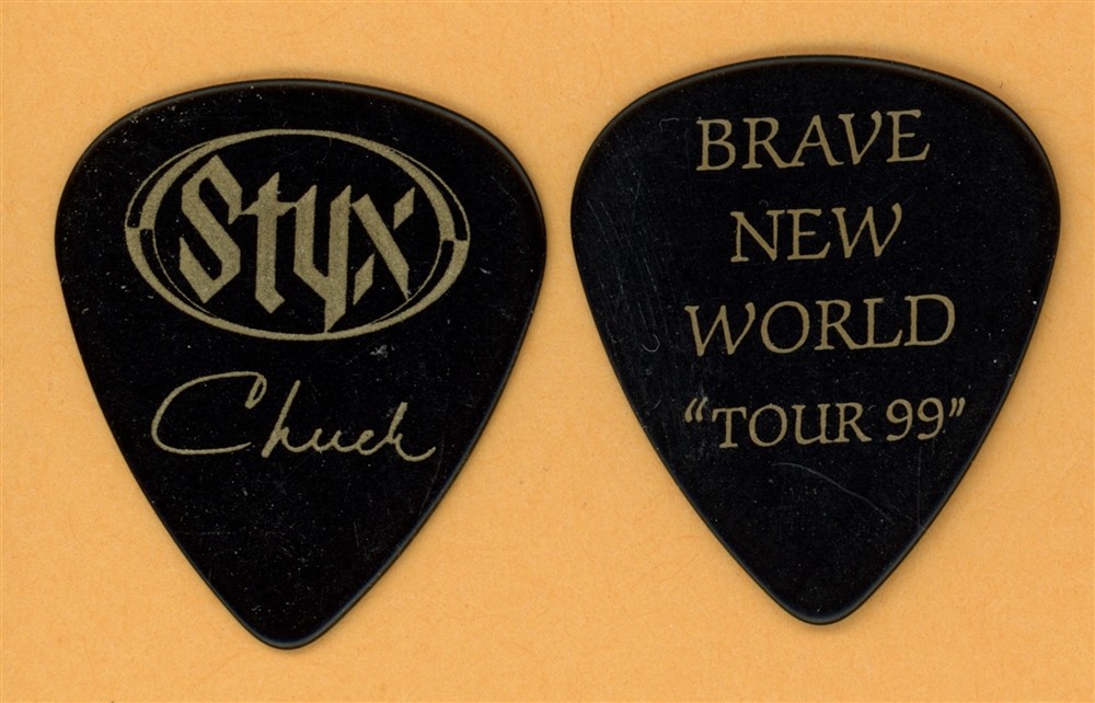 Styx Chuck Panozzo Vintage Guitar Pick - 1999 Brave New World Tour ...