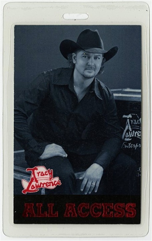 Tracy Lawrence Concert Tour Laminated Backstage Pass ALL ACCESS rare ...