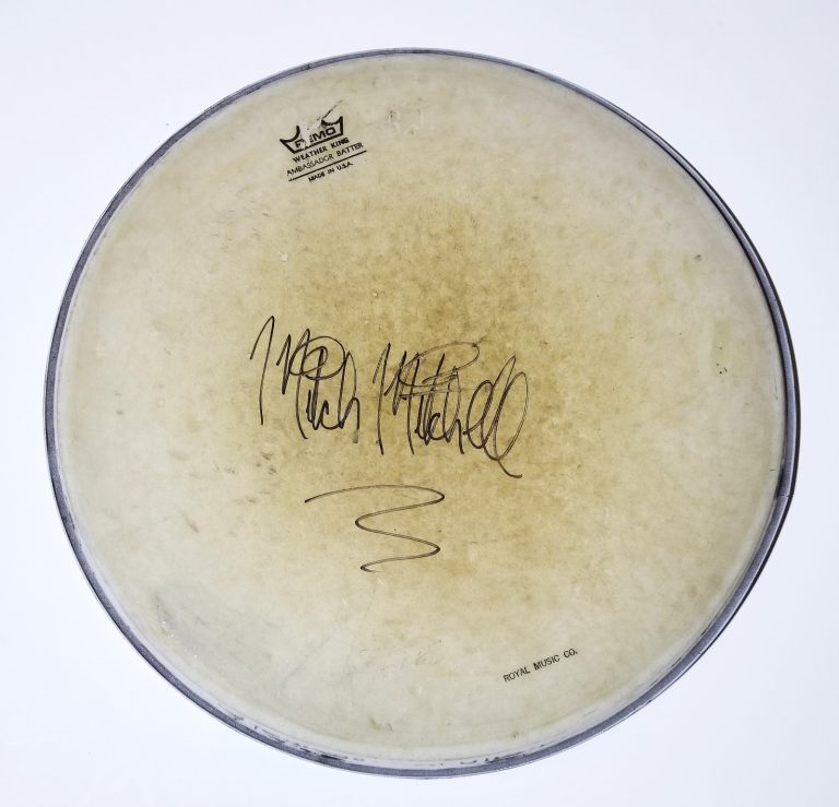 Mitch Mitchell SIGNED 14" Drumhead JSA LOA Autograph Jimi Hendrix ...