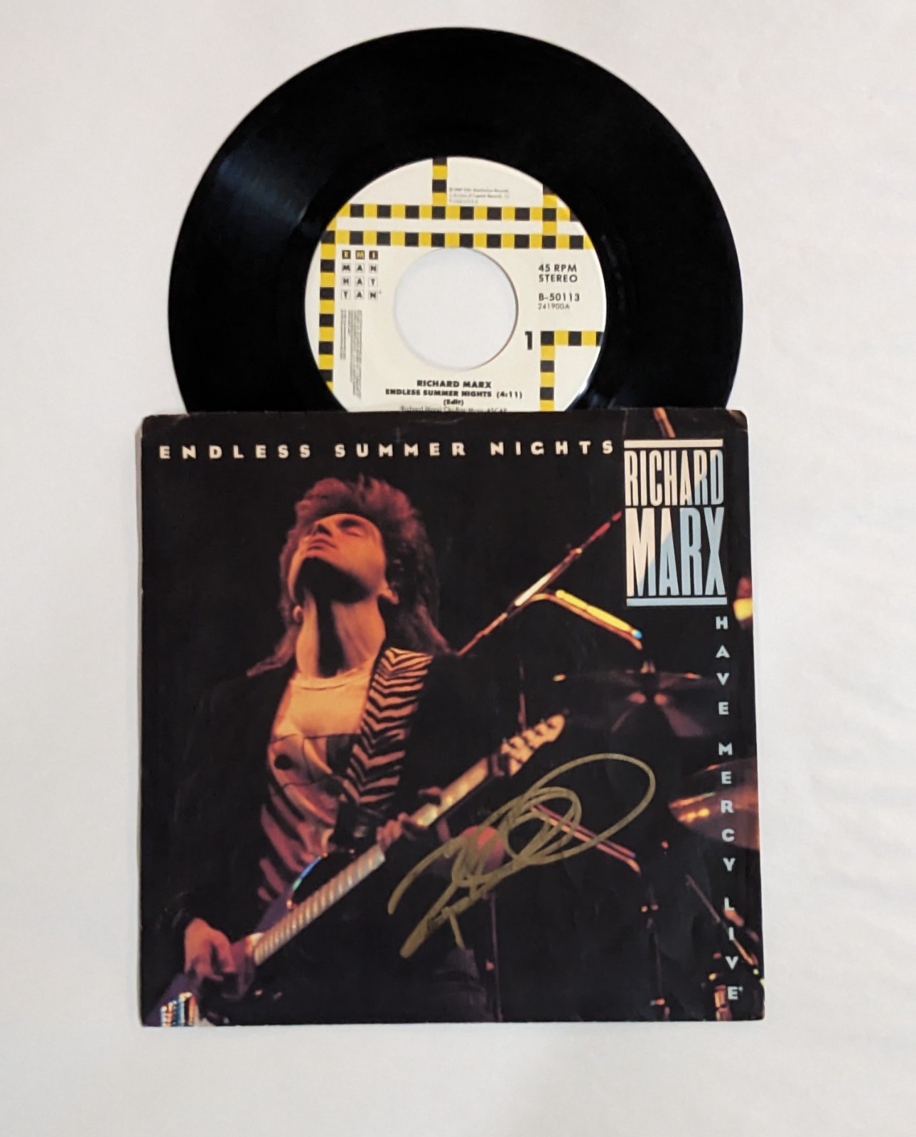 Richard Marx SIGNED Endless Summer Nights 7" Vinyl Record Single COA ...