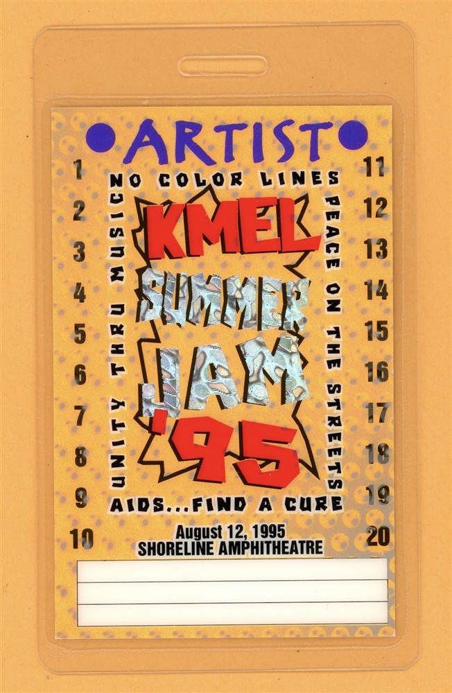 Notorious B.I.G. 1995 KMEL Summer Jam Tour Artist Laminated Backstage ...