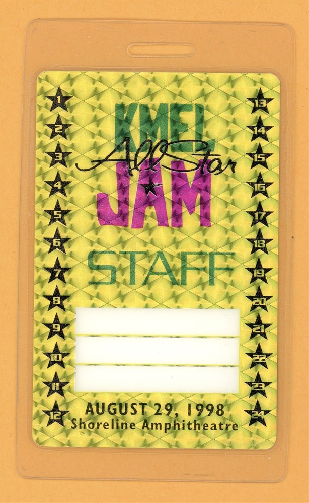 Mariah Carey 1998 KMEL Summer Jam Tour Staff Laminated Backstage Pass ...