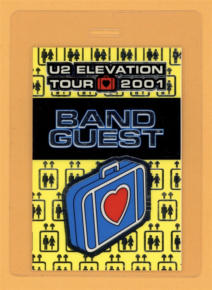 U2 2001 Elevation Tour Band Guest Laminated Backstage Pass | Autographia