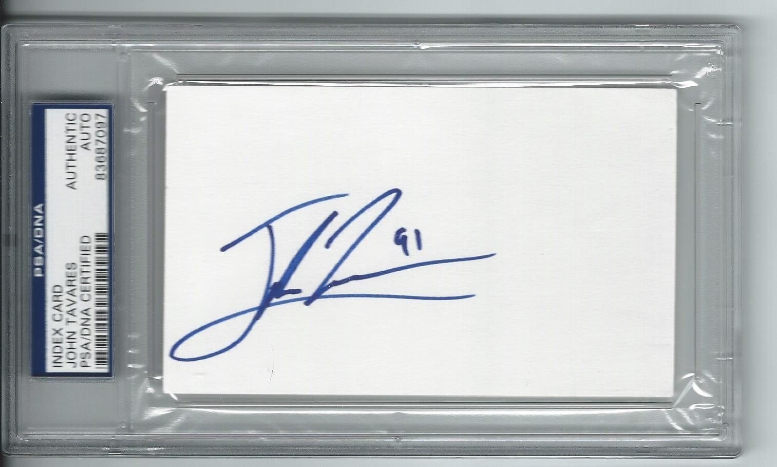 JOHN TAVARES TORONTO MAPLE LEAFS SIGNED INDEX CARD AUTOGRAPH PSA/DNA ...
