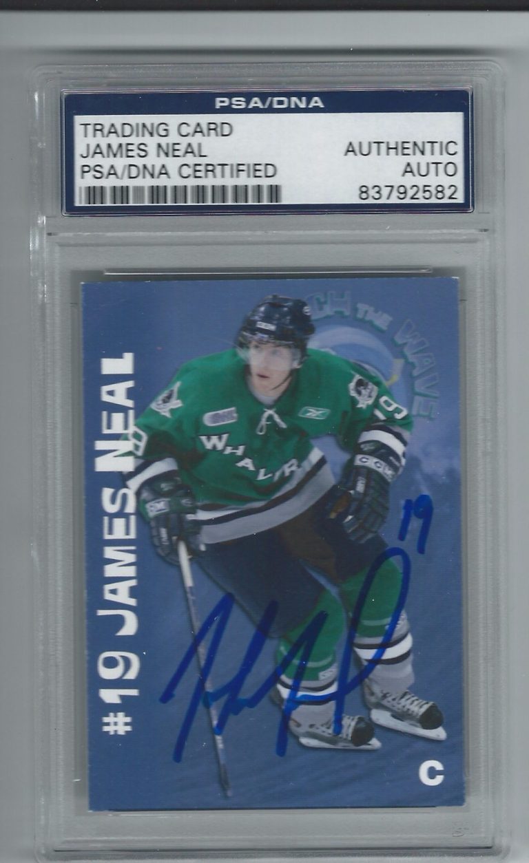 James Neal Signed 2004 Plymouth Whalers Team Card Vegas Golden Knights ...