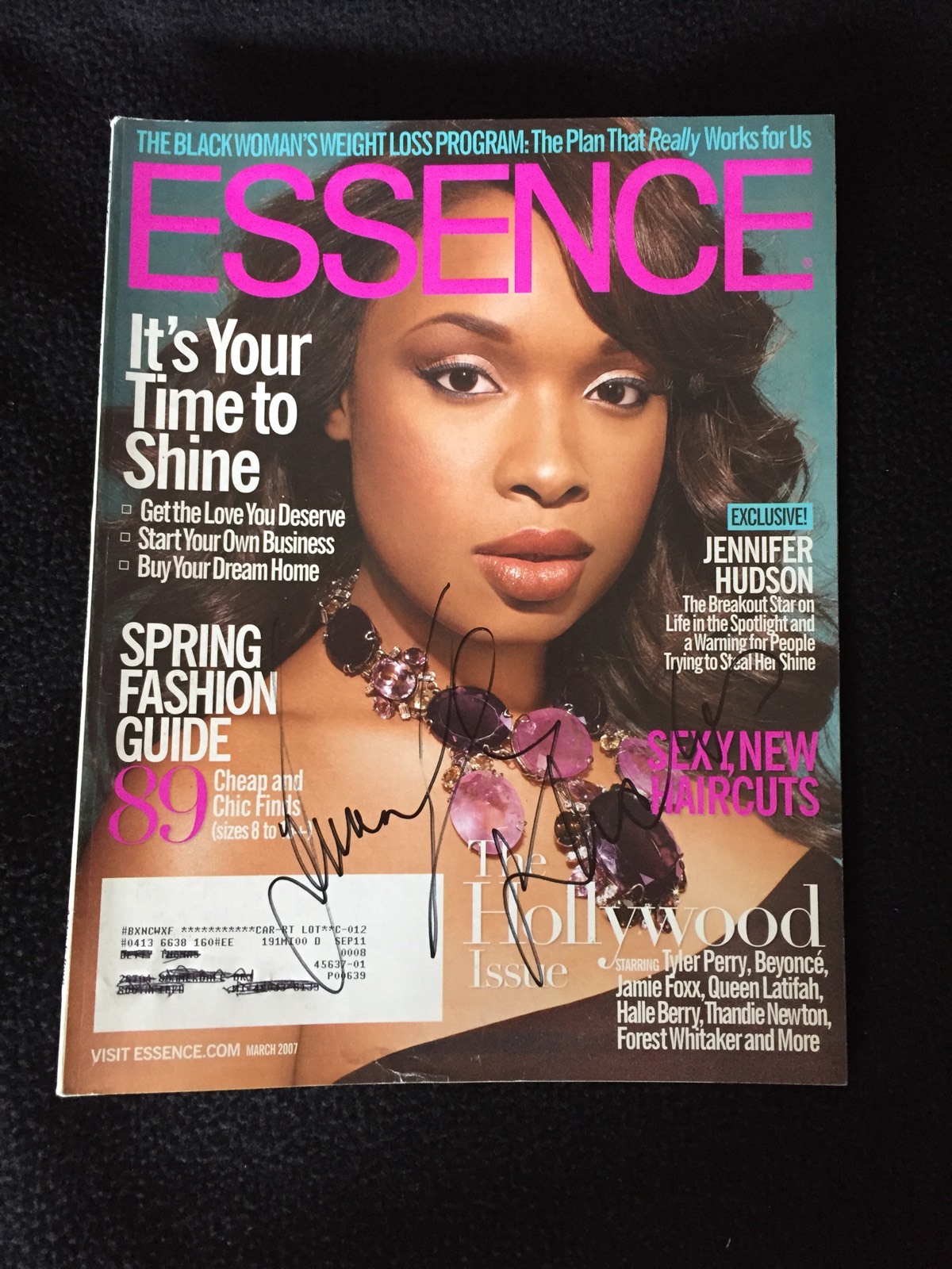 Jennifer Hudson Signed Essence Magazine | Autographia