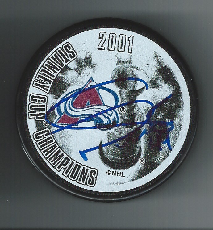 Nolan Pratt Signed 2001 Stanley Cup Champions Colorado Avalanche Puck ...