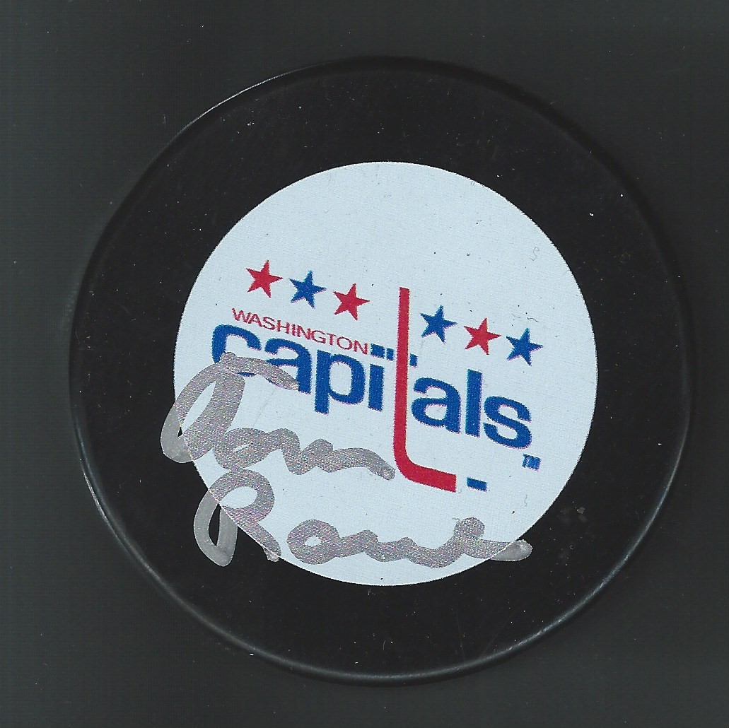 Tom Rowe Signed Washington Capitals Puck | Autographia