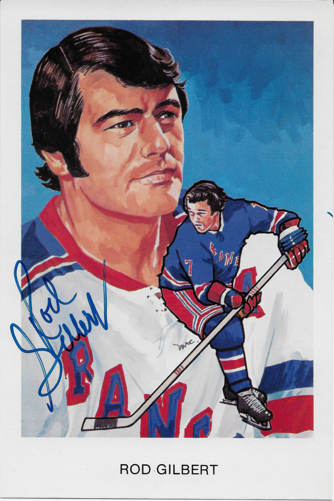 Rod Gilbert Signed 1983 Hockey Hall Of Fame Cartophilium Postcard ...
