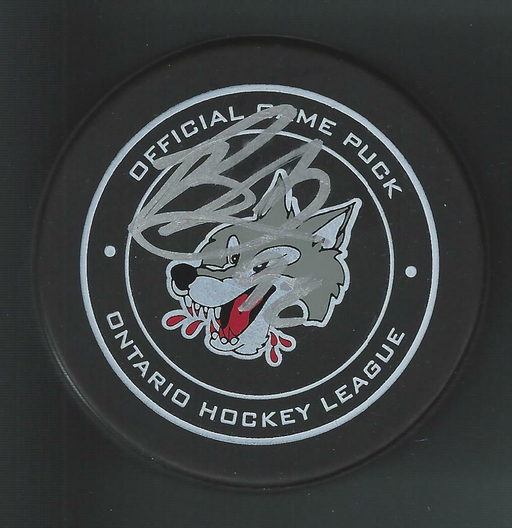 Blake Murray Signed Sudbury Wolves Official Game Puck | Autographia
