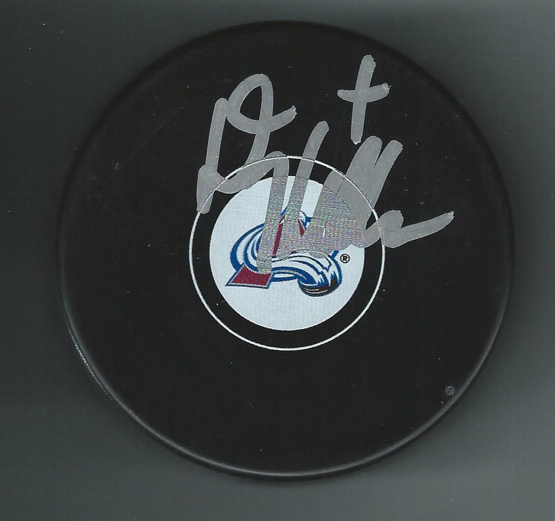 Drew Hellison Signed Colorado Avalanche Puck Boston College Eagles ...