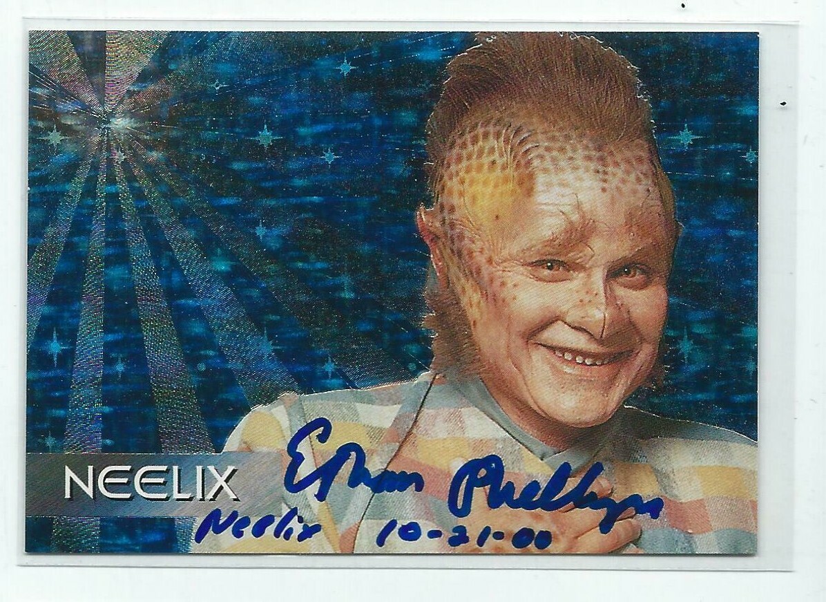 Ethan Phillips "Neelix" Signed 1995 SkyBox Star Trek Voyager Card #58 ...