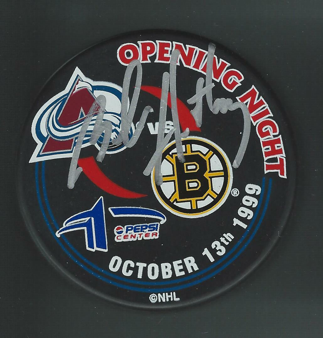 Bob Hartley Signed Colorado Avalanche 1999 Opening Night Puck | Autographia