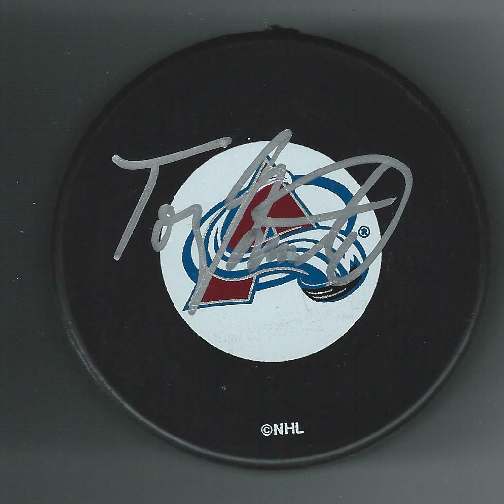 Tony Granato Signed Colorado Avalanche Large Logo Puck | Autographia