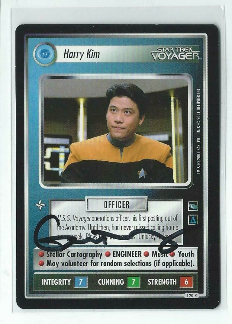 Garrett Wang Signed Star Trek Voyager Game Card Harry Kim | Autographia