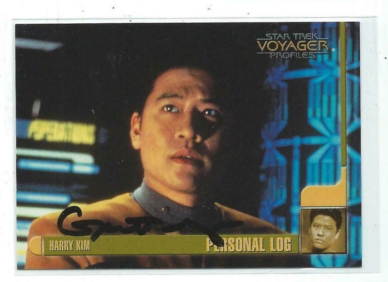 Garrett Wang Signed 1998 Fleer Star Trek Voyager Card #49 Harry Kim ...
