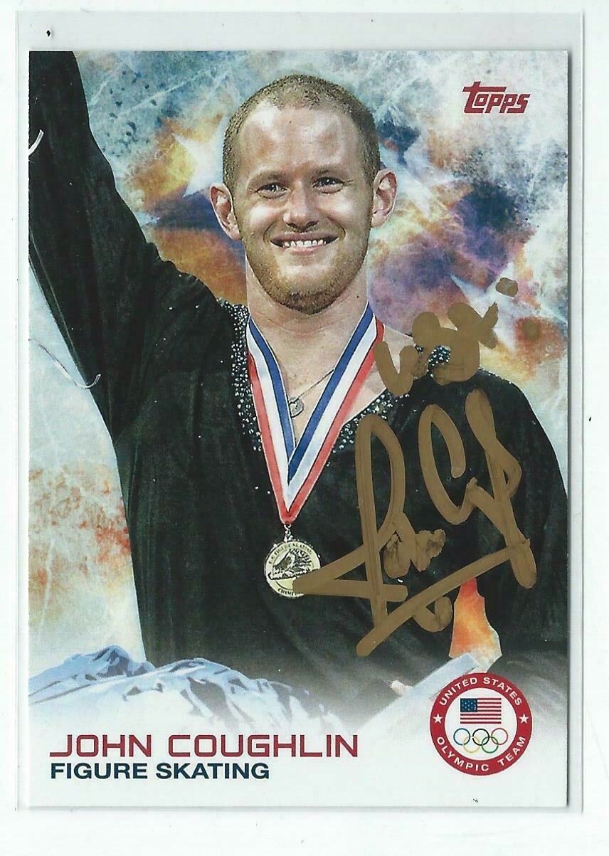 John Coughlin Signed 2014 Topps US Olympic Team Card #19 Figure Skating ...