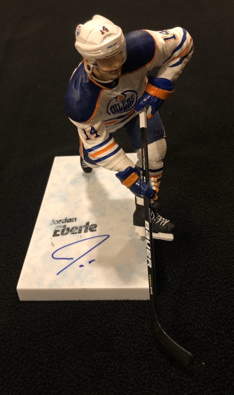 Jordan Eberle Signed Edmonton Oilers McFarlane Figure Seattle Kraken ...