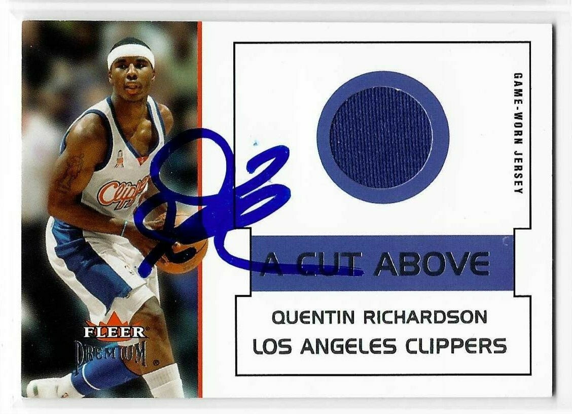 Quentin Richardson Signed 2002/03 Fleer Premium Game-Worn Jersey Card ...