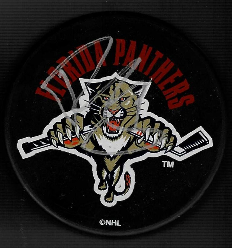 Tom Fitzgerald Signed Florida Panthers Souvenir Puck | Autographia