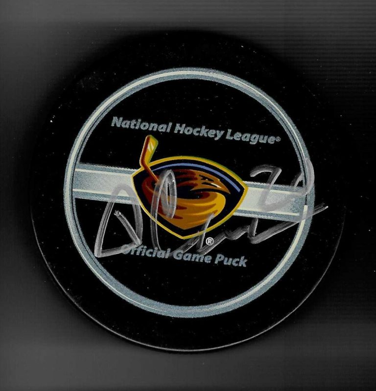 Jeff Cowan Signed Atlanta Thrashers Official Game Puck | Autographia