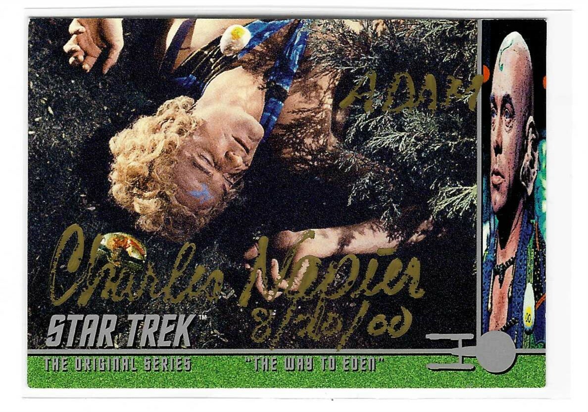 Charles Napier Signed & Inscribed Star Trek The Way To Eden Skybox Card ...