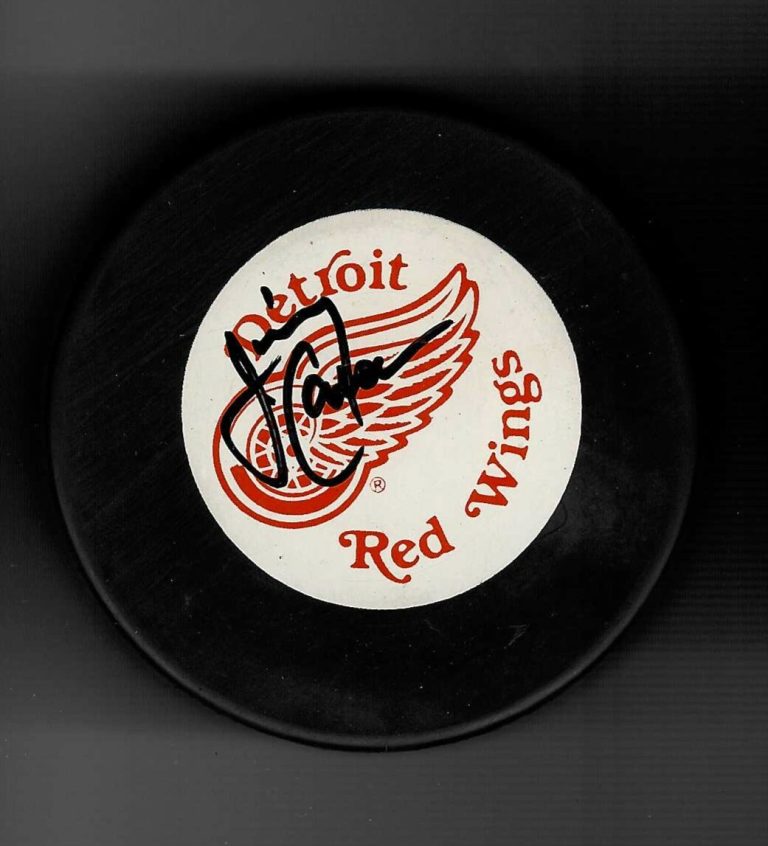 Jimmy Carson Signed Detroit Red Wings Trench Puck | Autographia