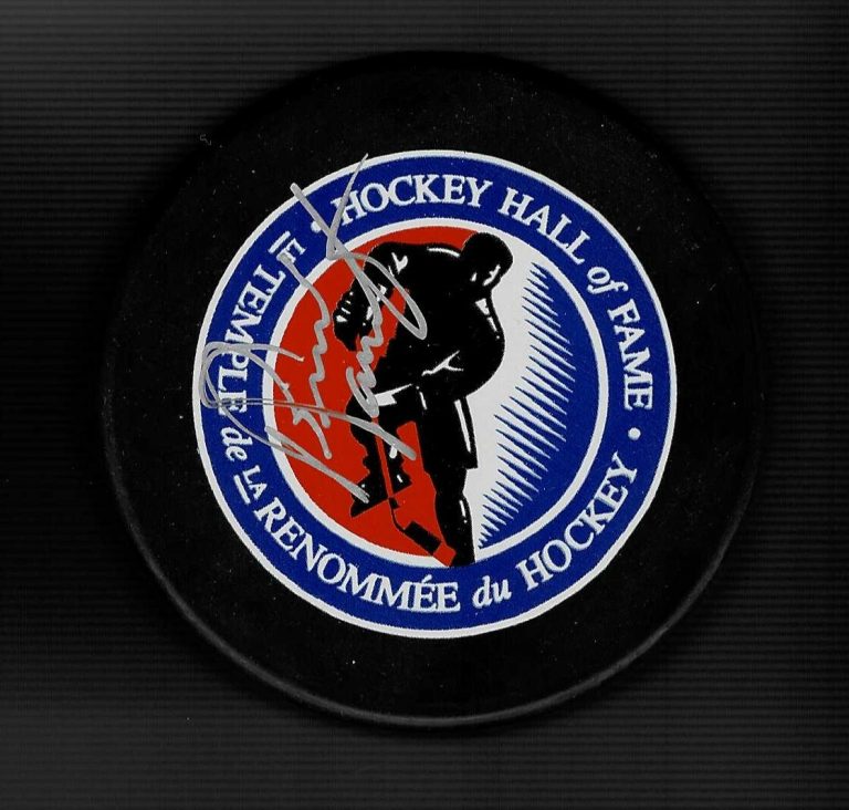 Bernie Parent Signed Hockey Hall Of Fame Puck Philadelphia Flyers HOF ...
