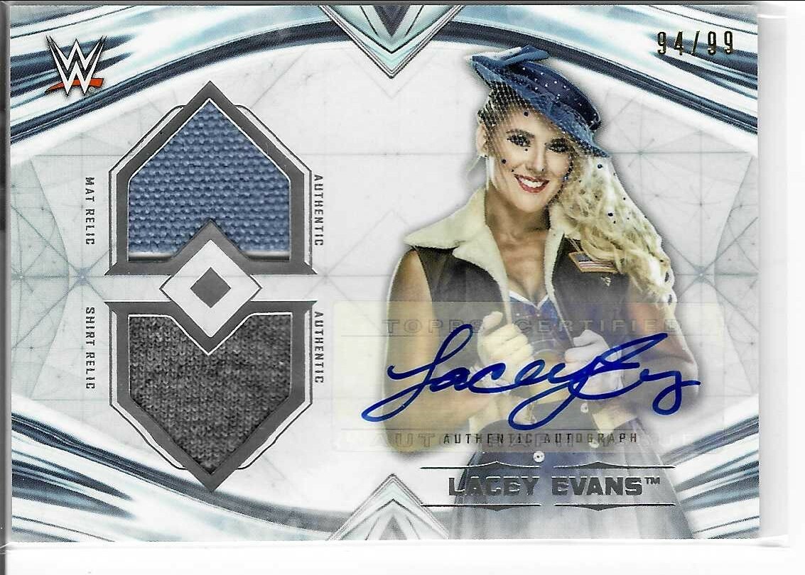 Lacey Evans 2020 Topps Undisputed WWE Autograph Dual Relic Card DRA-LE ...