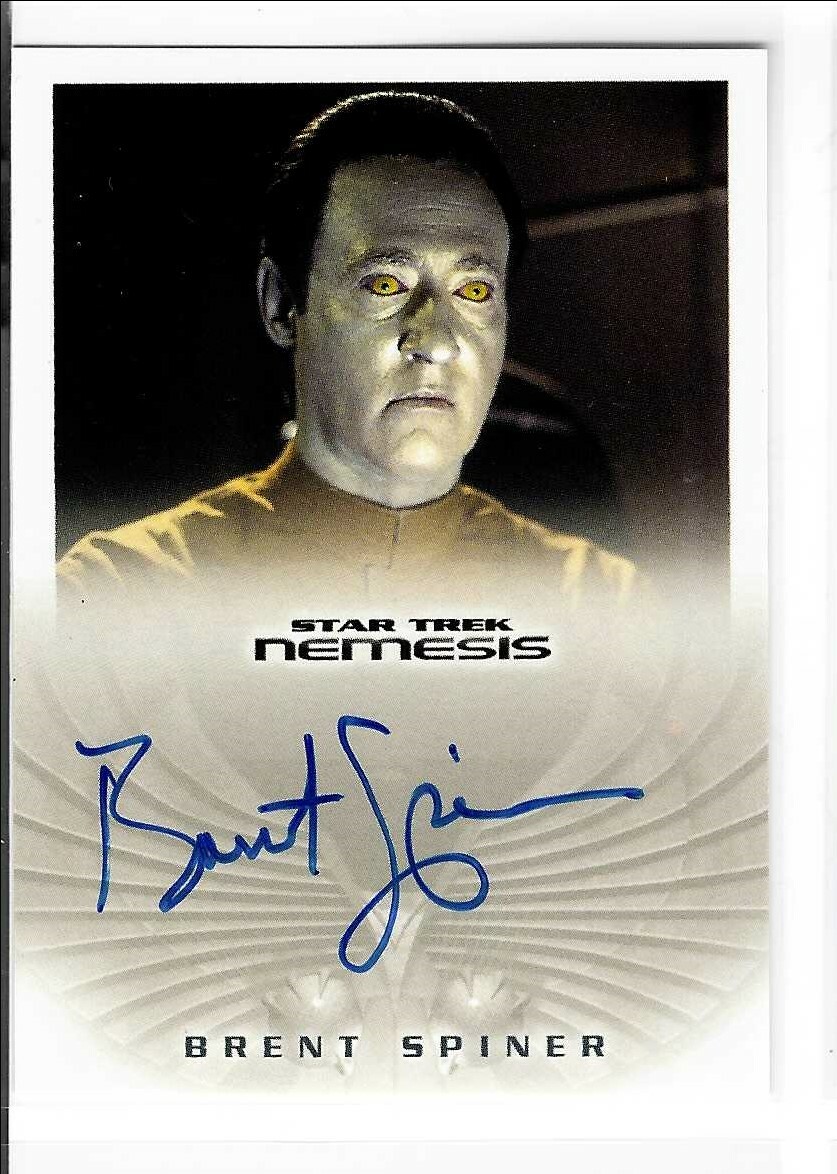 Brent Spiner As B-4 Star Trek Nemesis Authentic Autograph Card NA6 ...