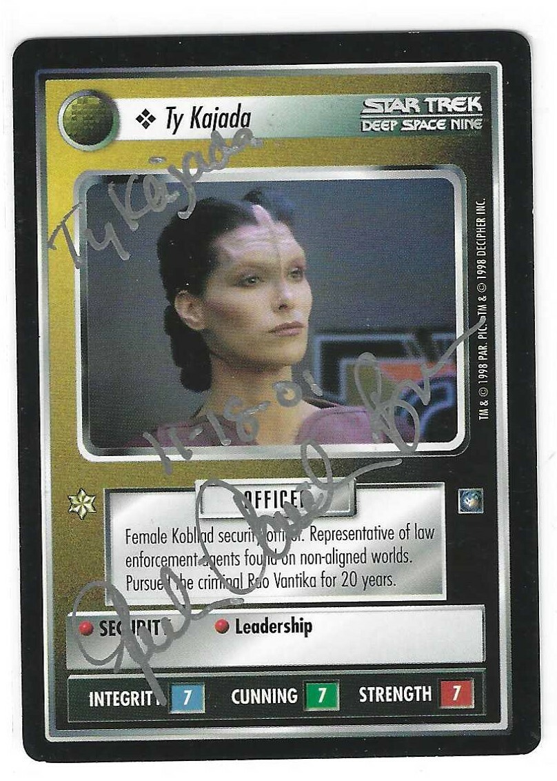 Julie Caitlin Brown Signed Star Trek Deep Space Nine Ty Kajada Game
