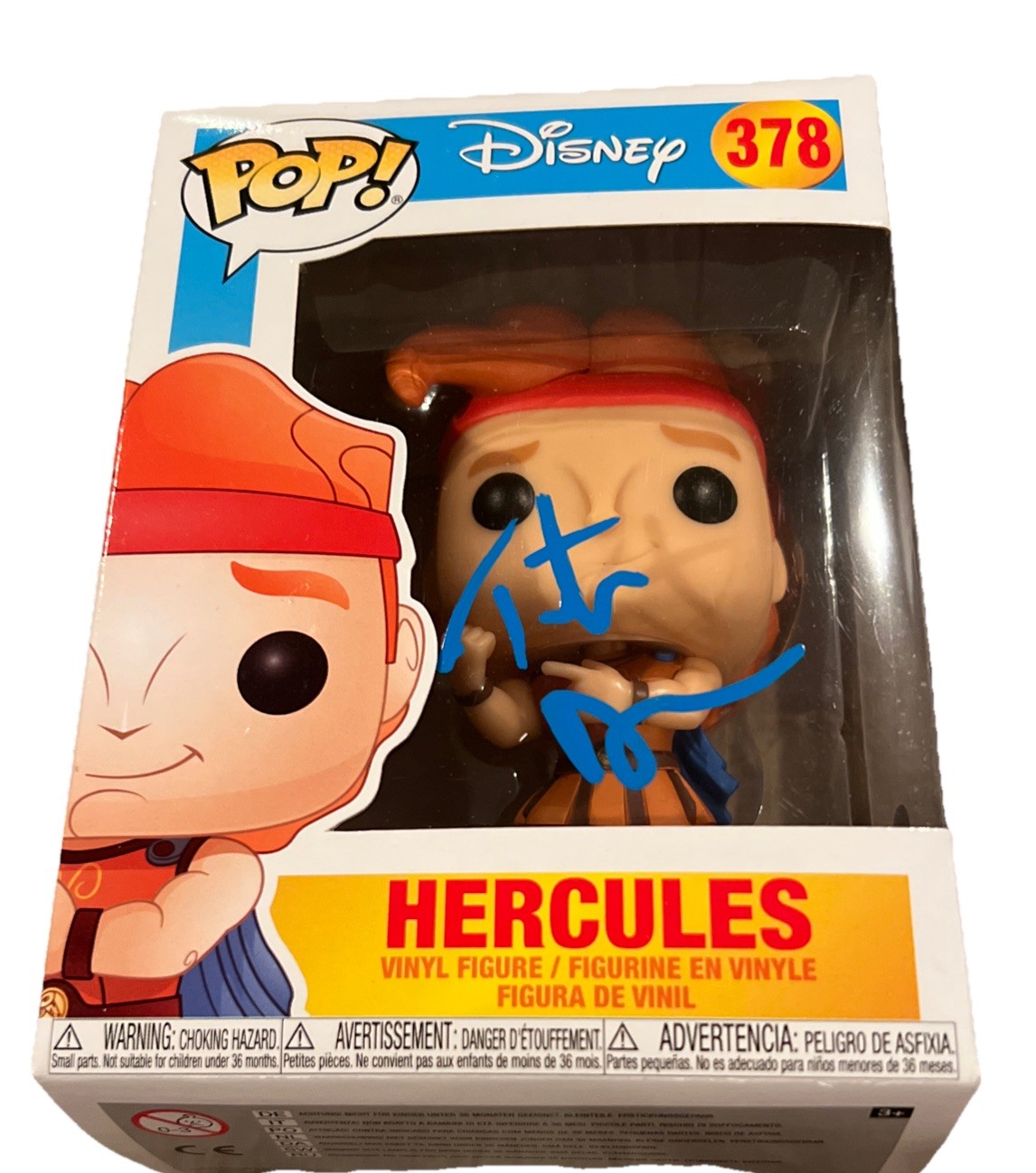 TATE DONOVAN signed (Disney) Hercules Funko Pop #378 Beckett BAS ...