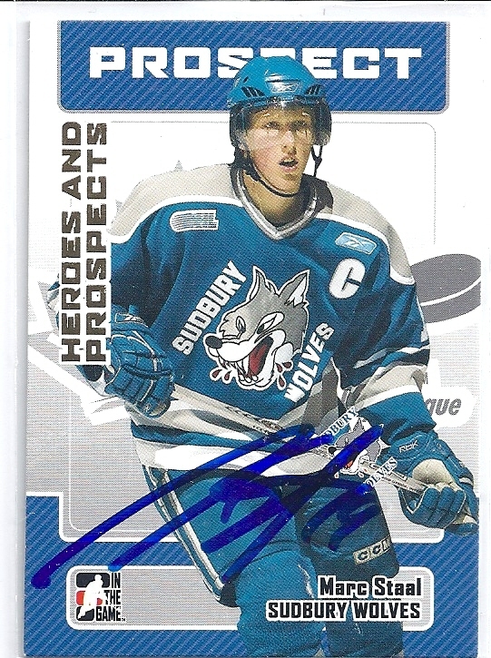 Marc STAAL Signed 07 Heroes and Prospects Card RANGERS | Autographia