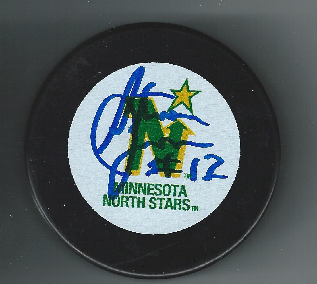 Steve Jensen Signed Minnesota North Stars Puck | Autographia