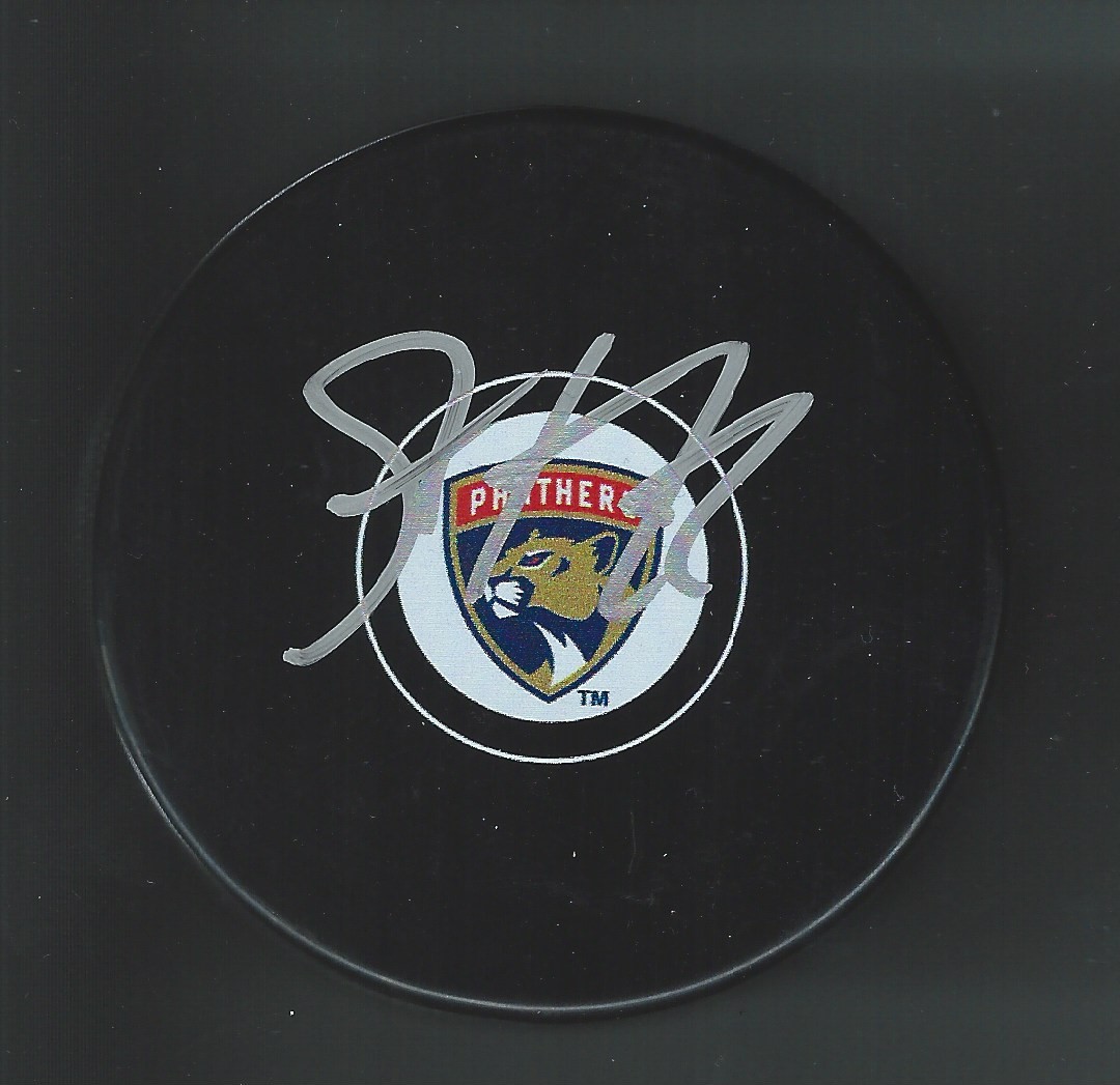 Seth Griffith Signed Florida Panthers New Logo Puck | Autographia