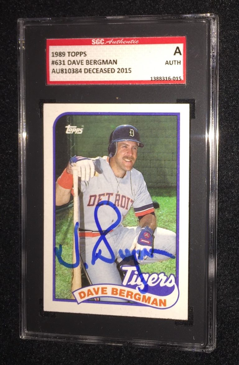 DAVE BERGMAN SIGNED 1989 TOPPS DETROIT TIGERS CARD #631 SGC AUTHENTICATED | Autographia